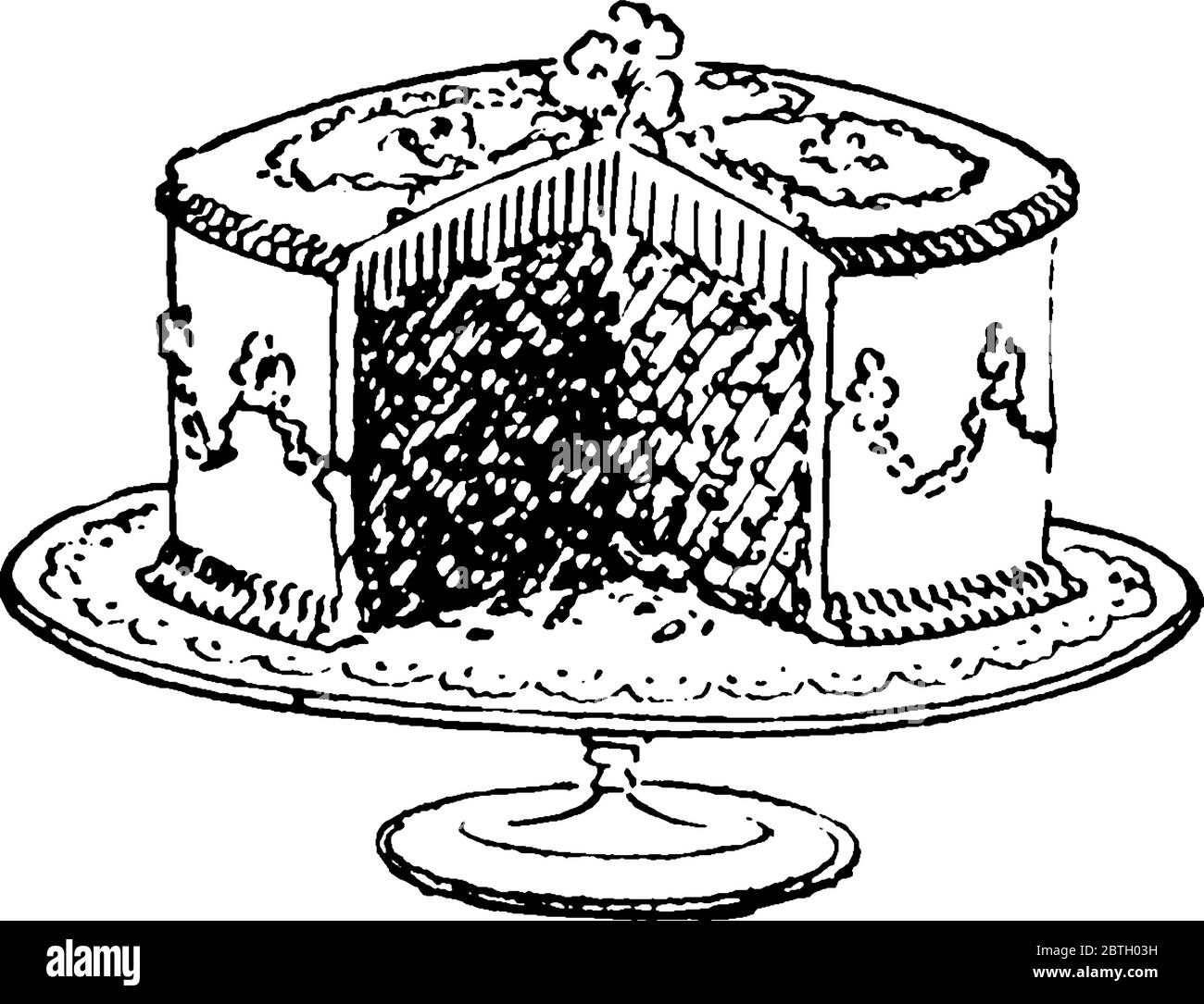 Black cake stand Stock Vector Images - Alamy