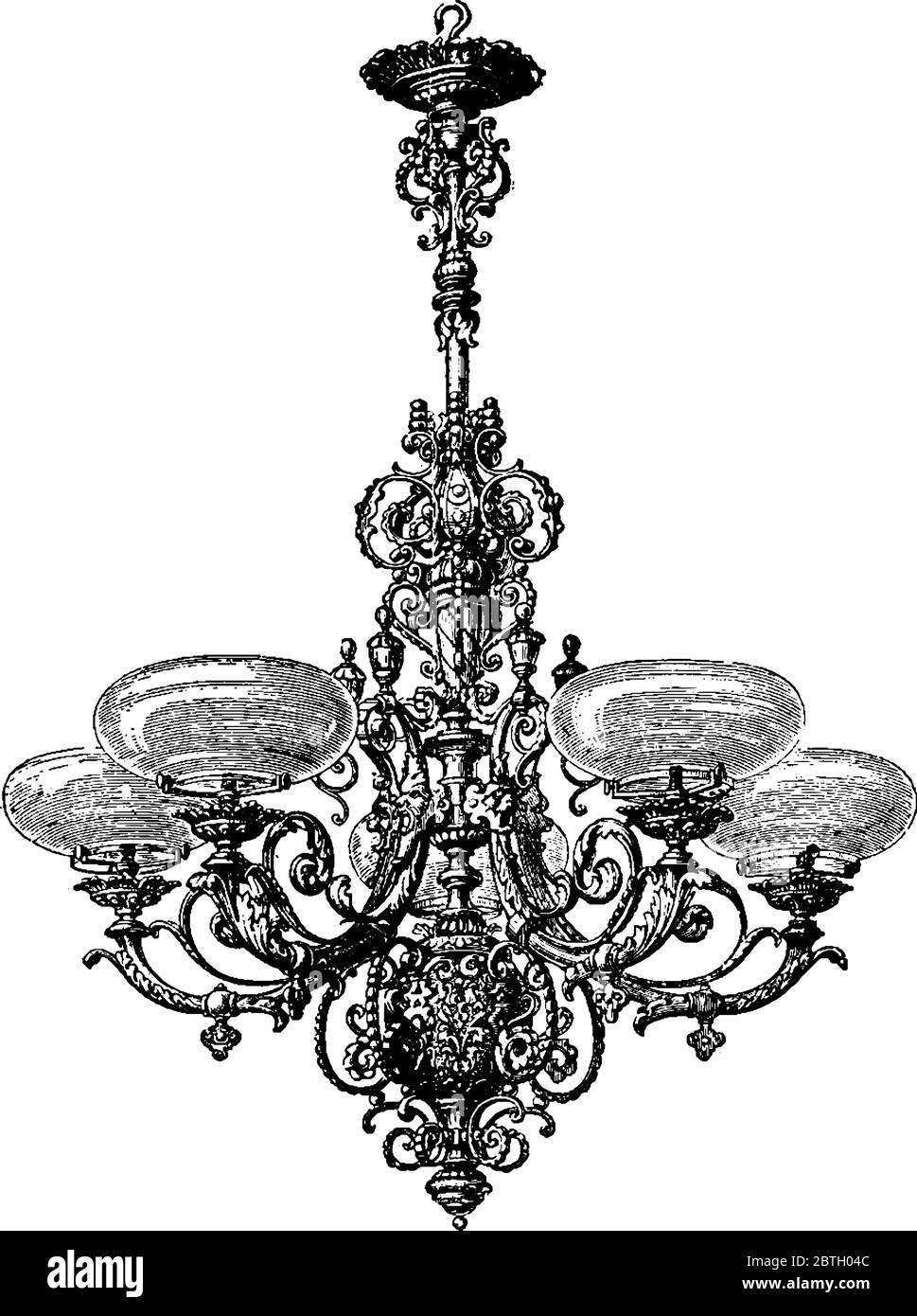 A typical representation of a bronze German candelabra that is large ...