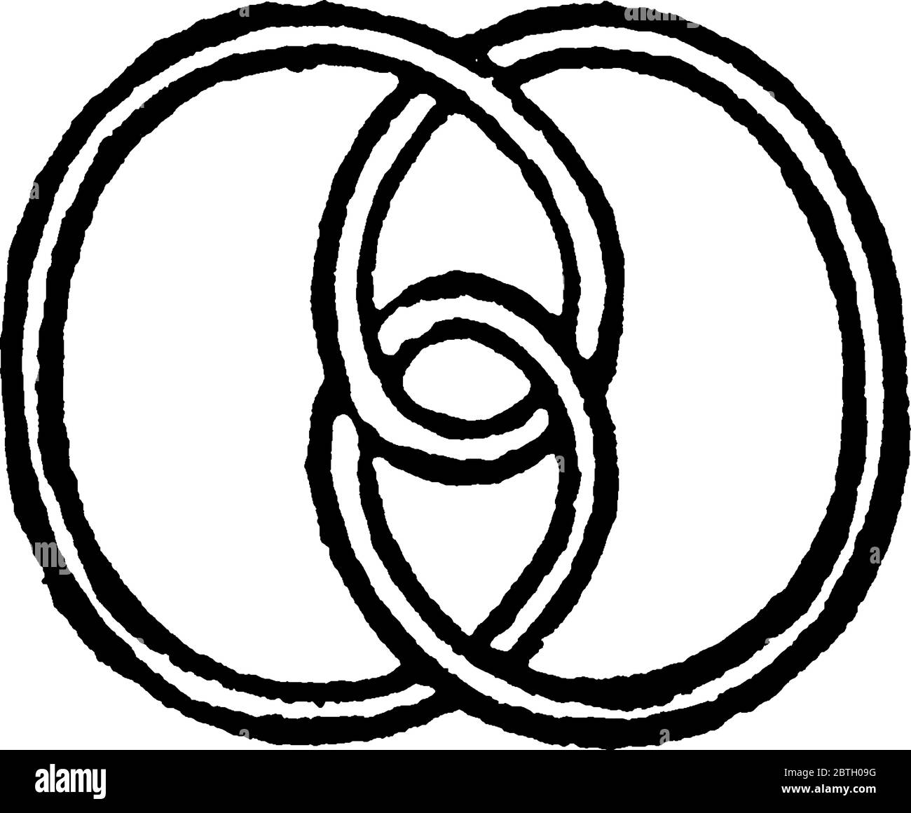 An illustration of a knot, vintage line drawing or engraving ...