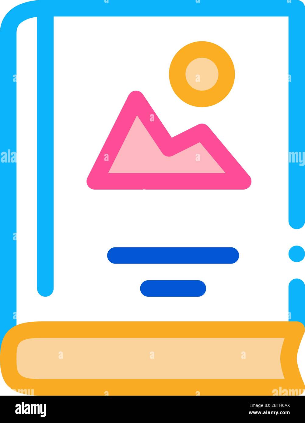 color printed book icon vector outline illustration Stock Vector Image ...