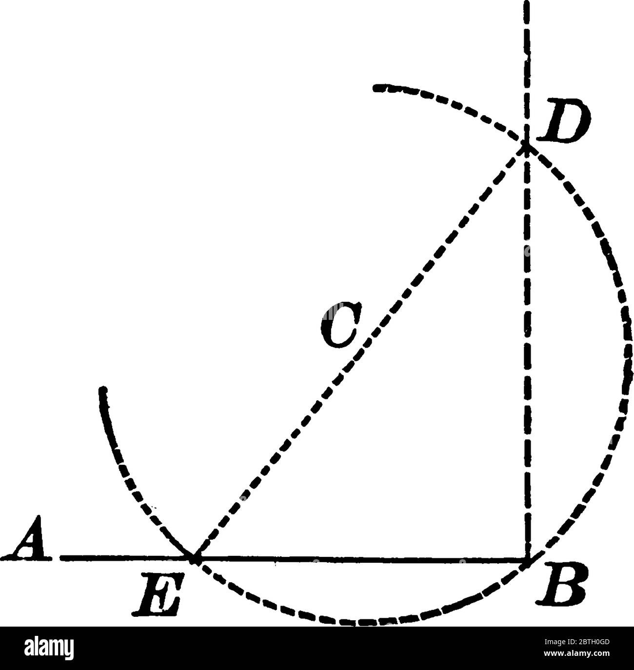 Construction of a right triangle from given straight line and point on ...