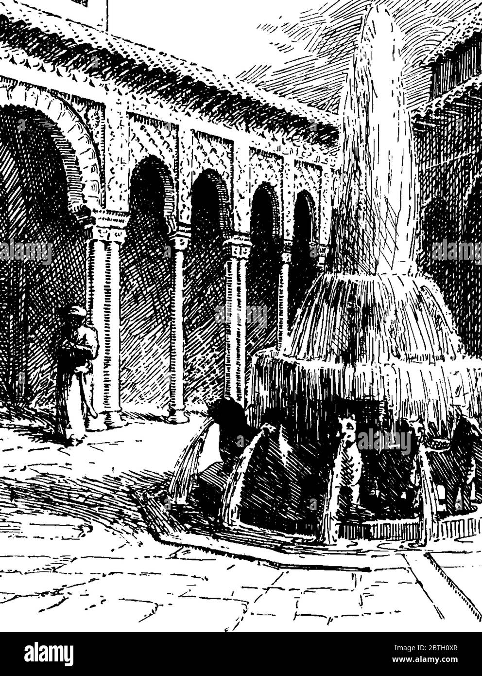 Fountain of the alhambra Stock Vector Images - Alamy