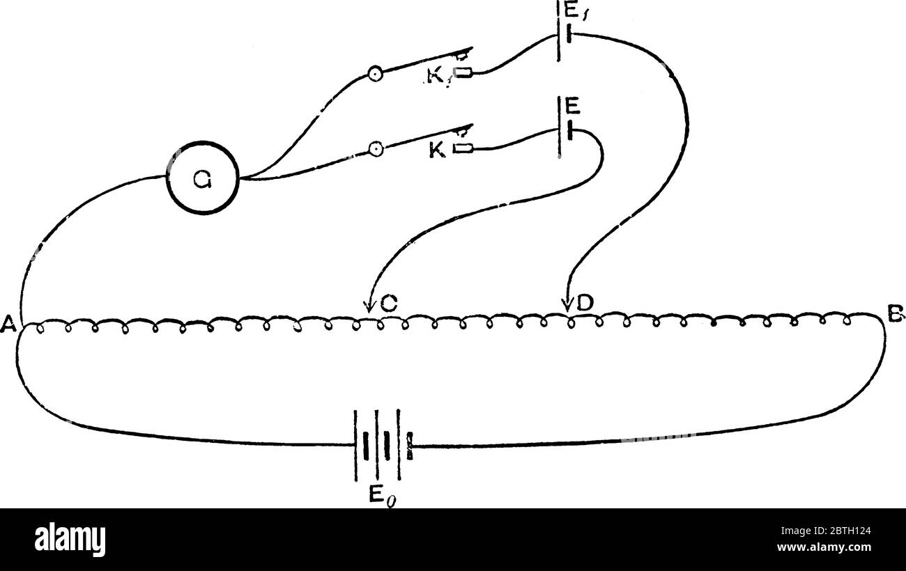 A potentiometer instrument for measuring the voltage, in a circuit taps ...