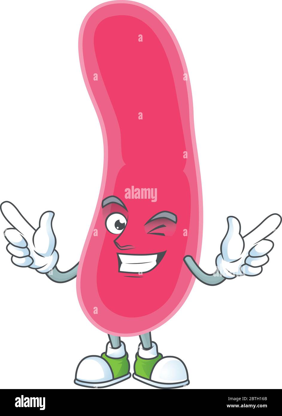 Cartoon drawing concept of fusobacteria showing cute wink eye Stock ...