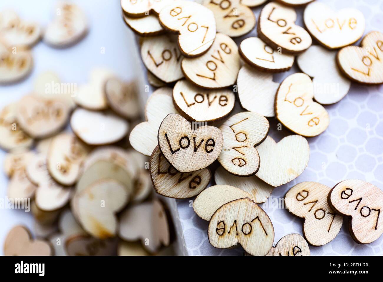 The Valentine holiday heart composition Stock Photo - Alamy