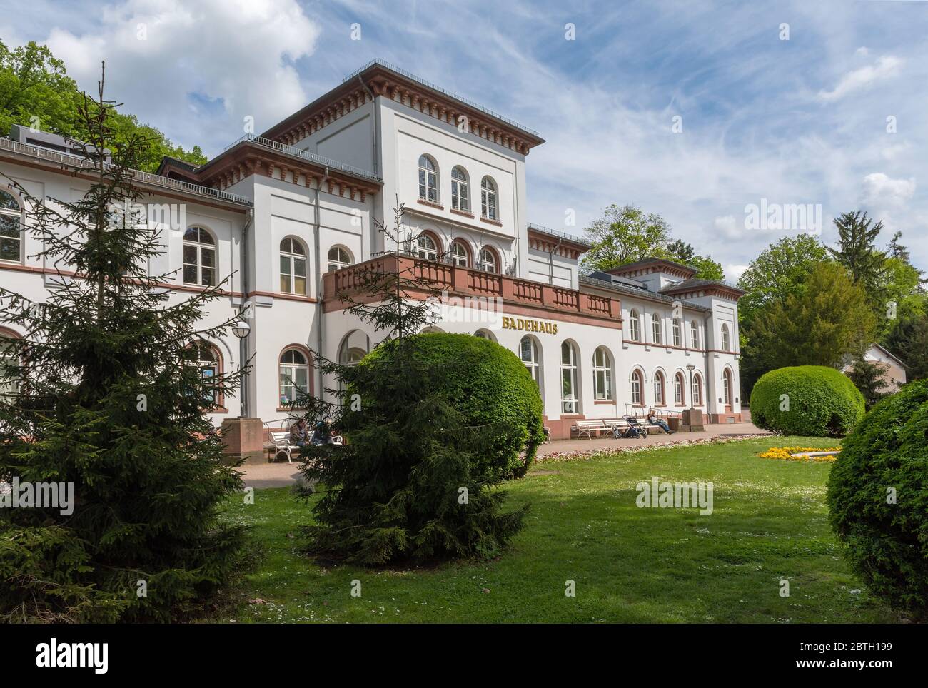 Historic Badehaus with park in Bad Soden, Germany Stock Photo - Alamy