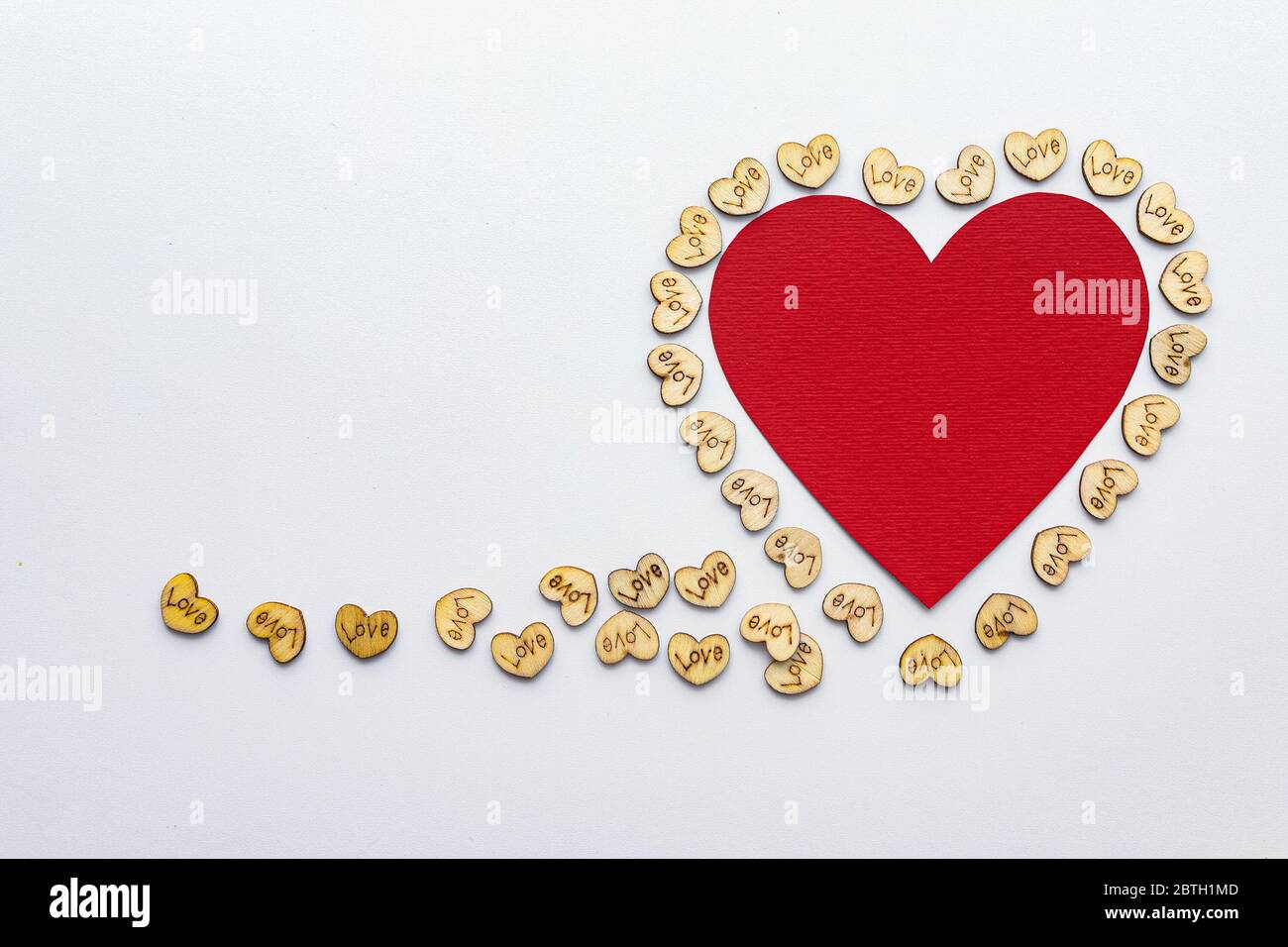 The romance Valentine heart composition Stock Photo - Alamy