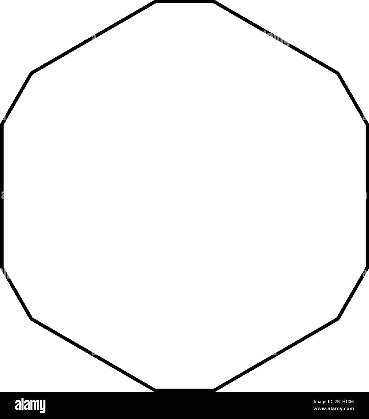 Twelve Sided Polygon, all sides are unequal in length and interior ...