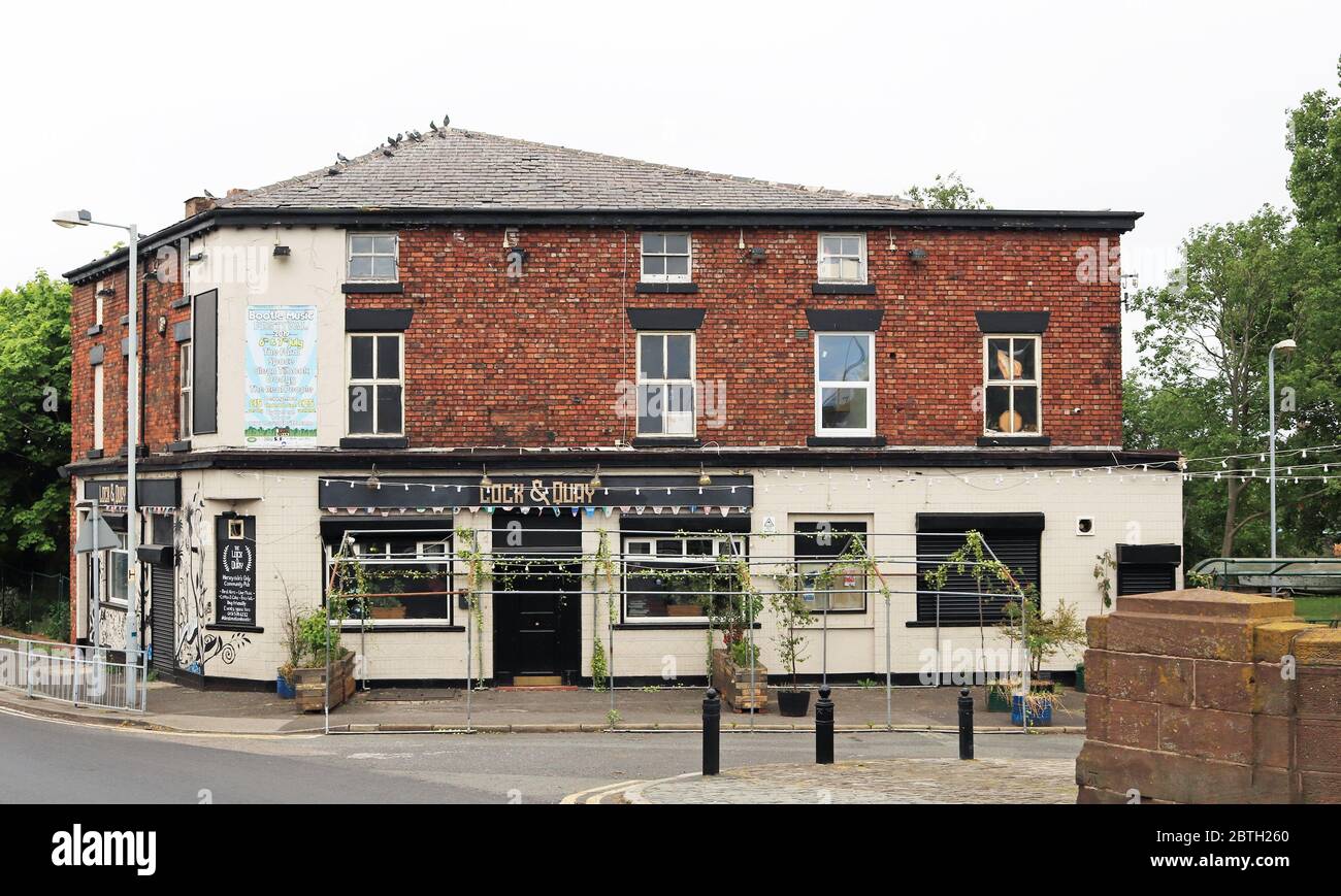 The Lock and Quay public house on Merton road in Bootle on Merseyside ...