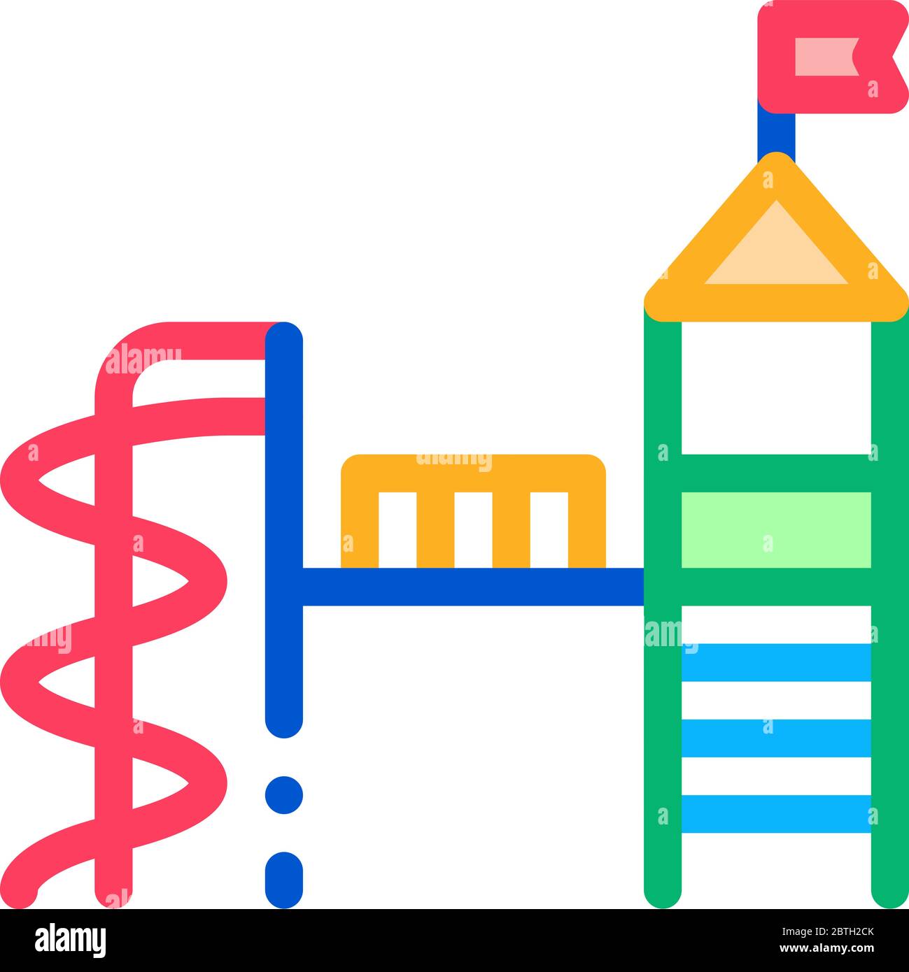 playground for children icon vector outline illustration Stock Vector ...