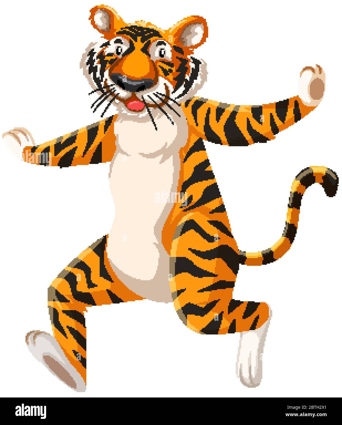 Happy tiger cartoon, character illustration Stock Vector Image & Art ...