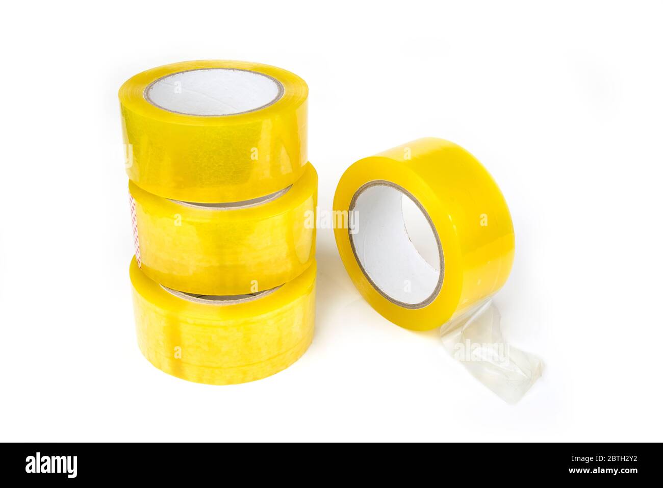 Roll of a transparent scotch tape on a white background Stock Photo - Alamy