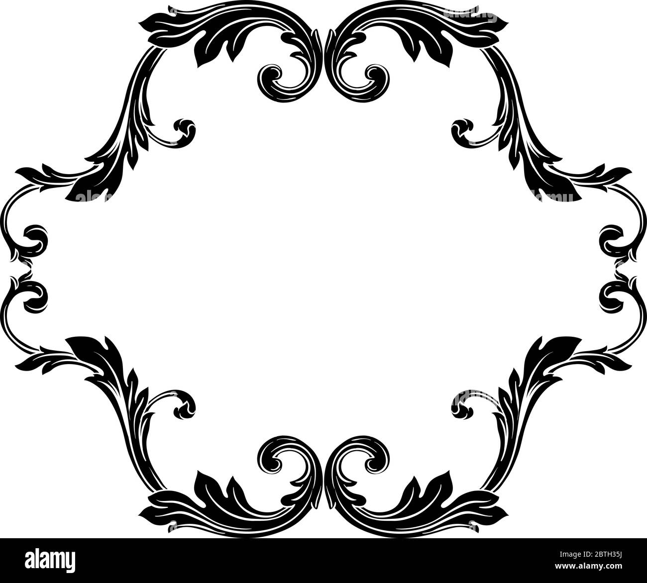 Classical baroque vector of vintage element for design. Decorative ...
