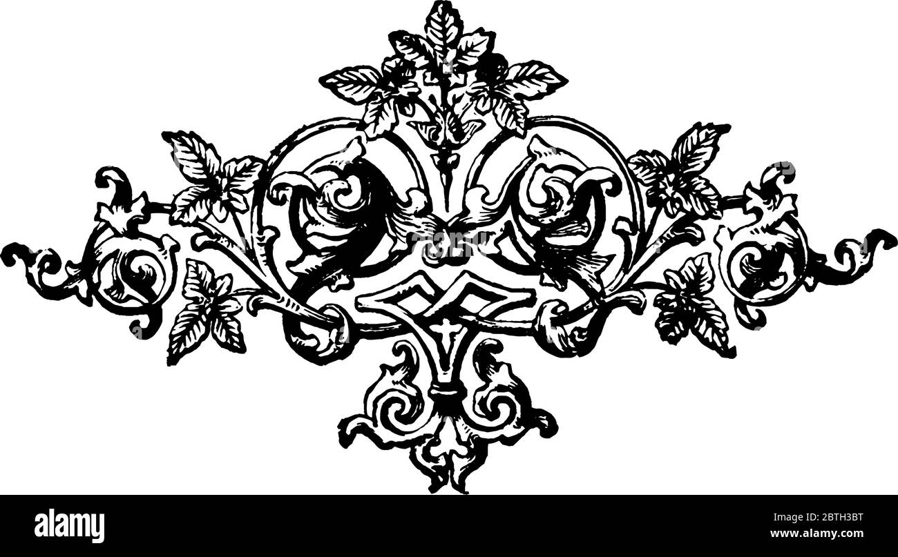 A floral motif, decorated with repeated designs and bold patterns ...