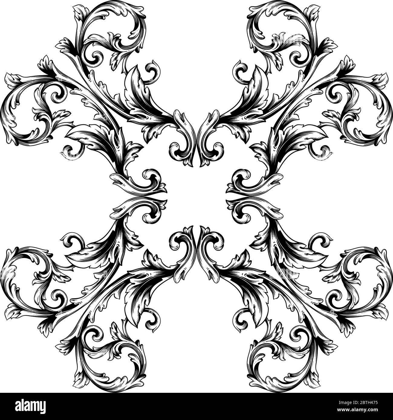 Classical baroque vector of vintage element for design. Decorative ...
