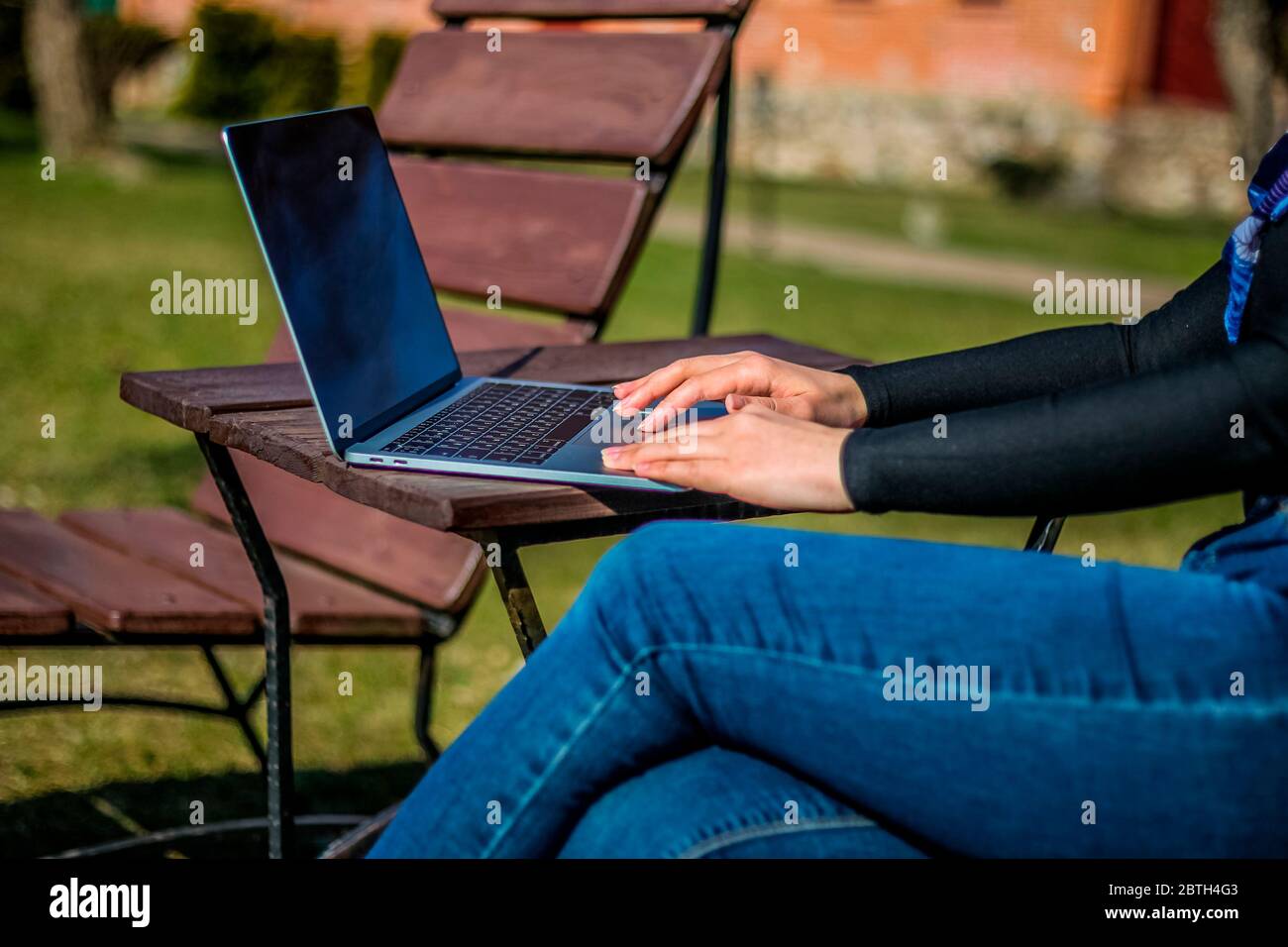 Remote laptop hi-res stock photography and images - Alamy
