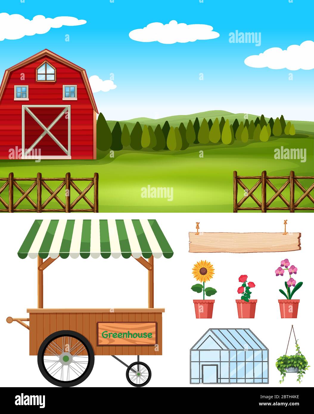 Set of farm element illustration Stock Vector Image & Art - Alamy