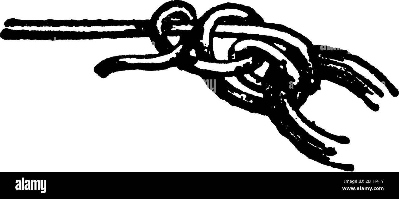 Hitch knot drawing hi-res stock photography and images - Alamy