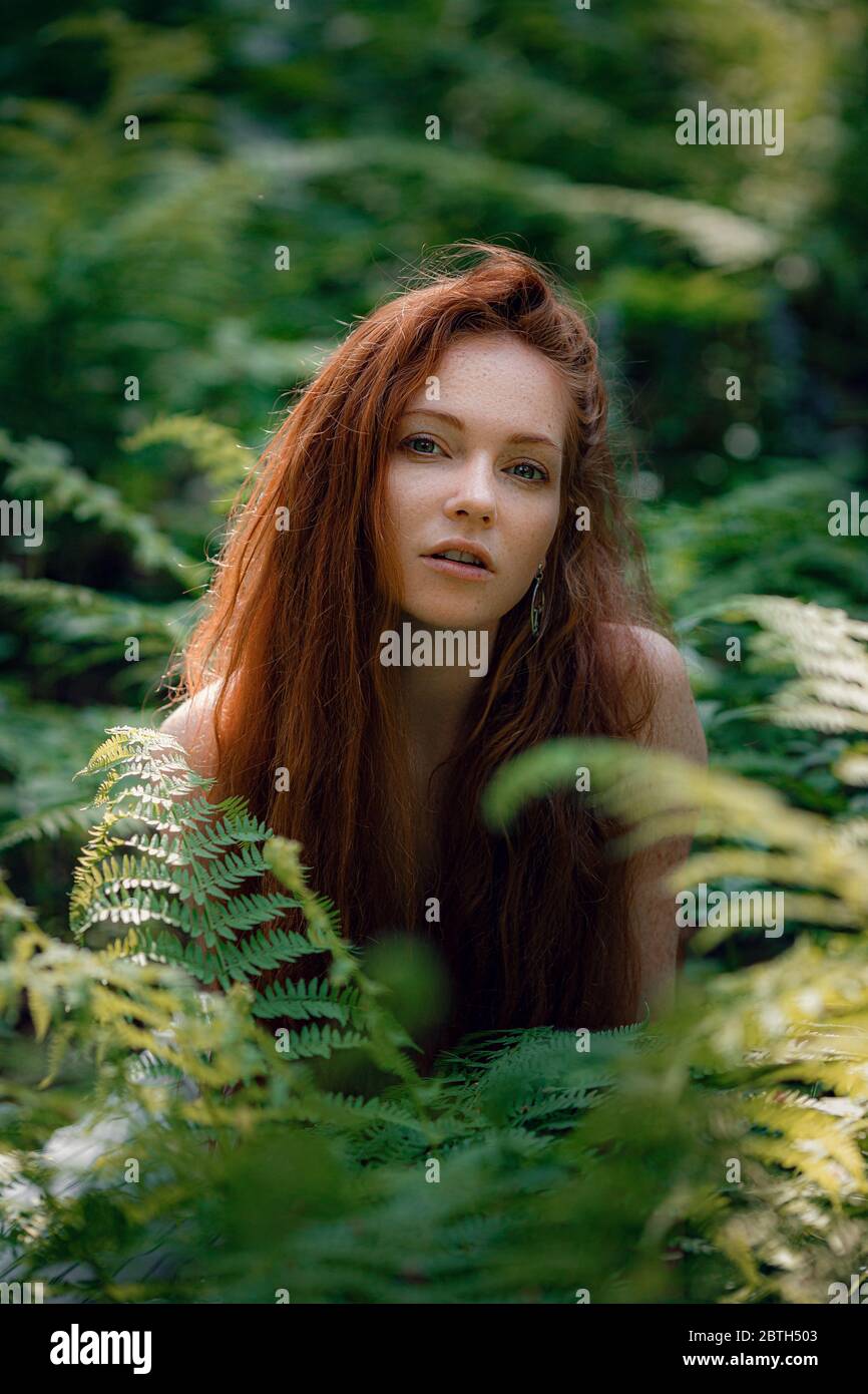 Fantasy Fairy Tale Forest, Fairytale Nature Goddess, Nymph Woman in ...