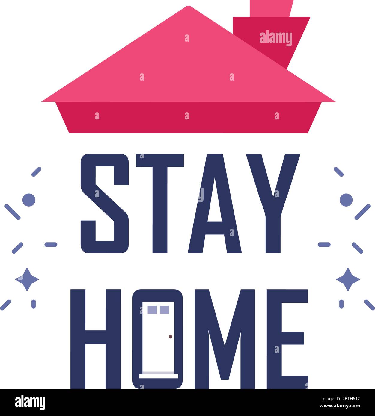 stay at home campaign with a house vector illustration design Stock ...