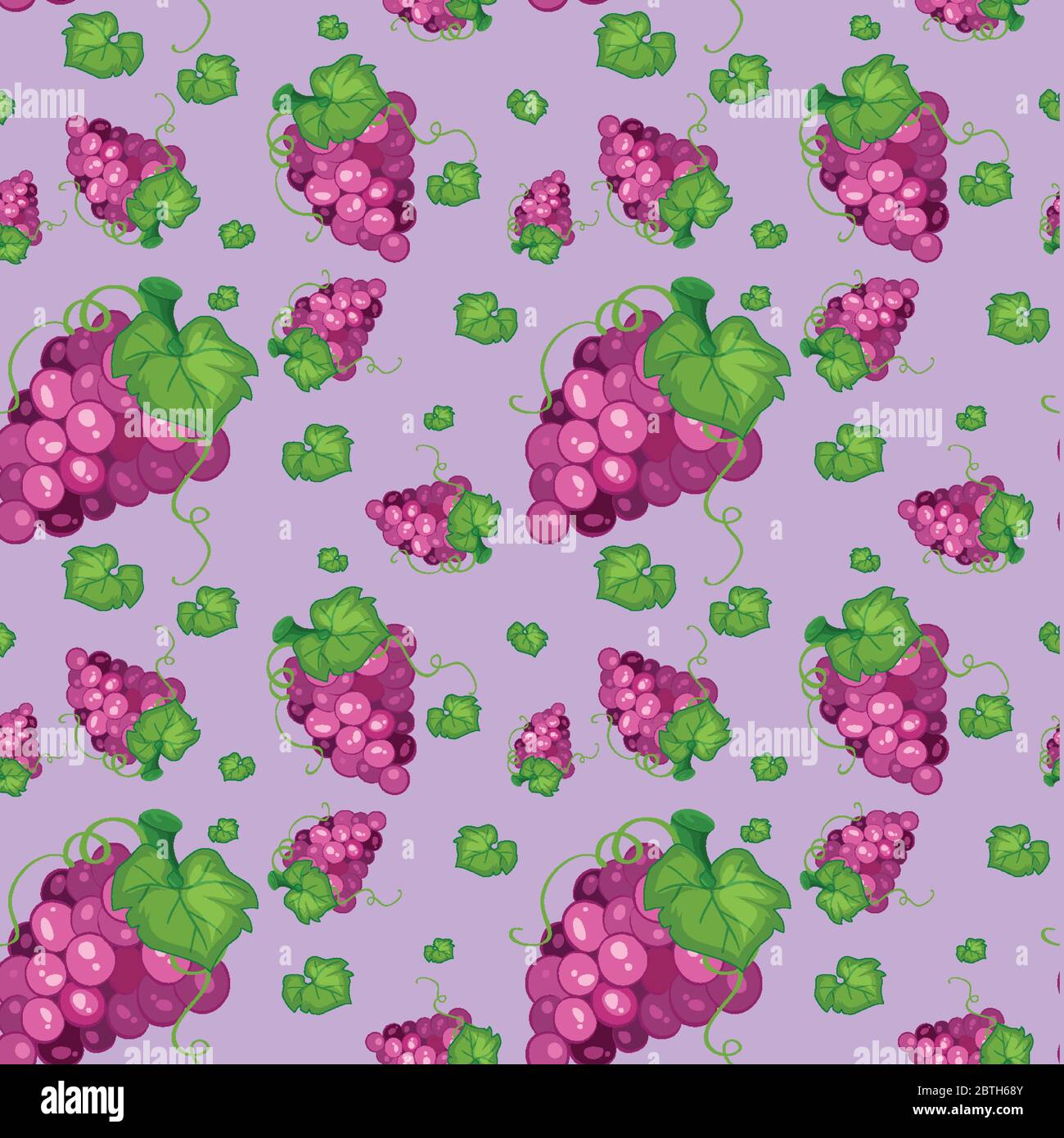 Seamless background design with purple grapes illustration Stock Vector ...