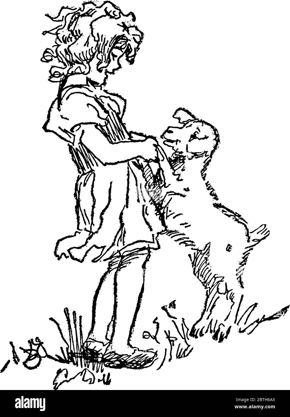 Dog standing hind legs Stock Vector Images - Alamy