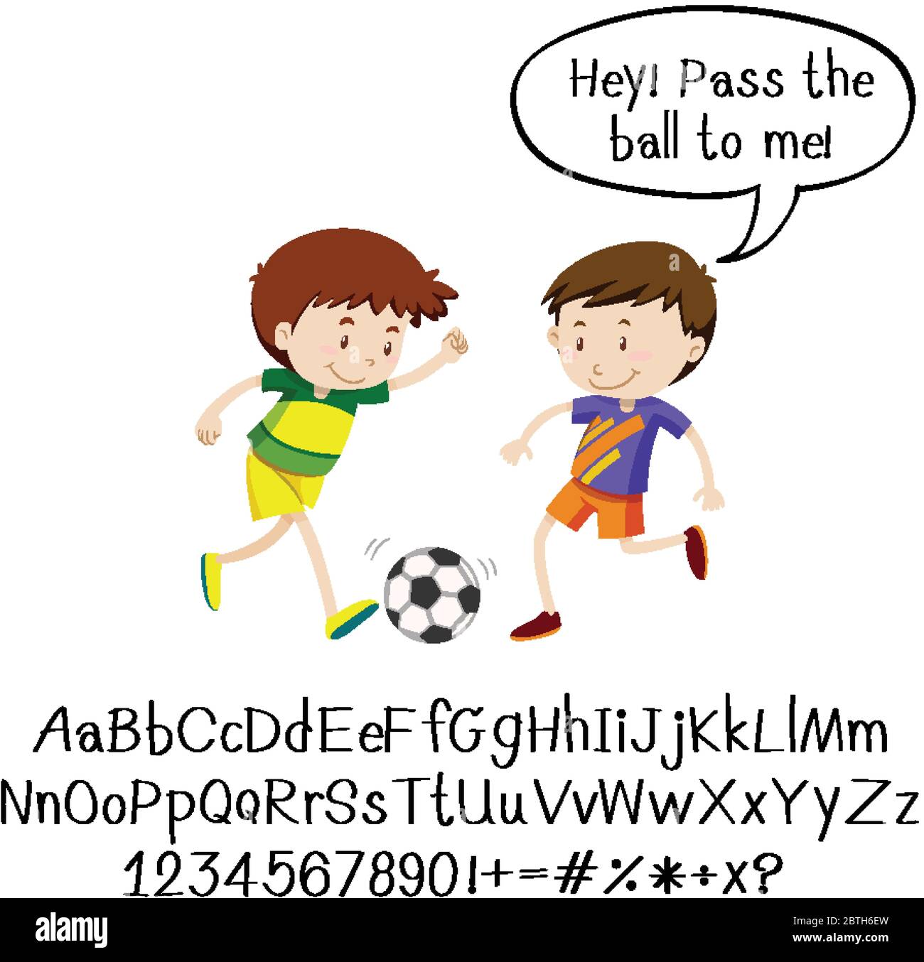 English phrase with people in actions on white background illustration ...