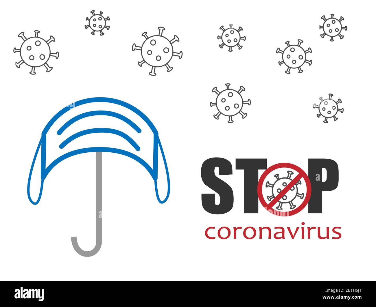 Umbrella face mask as a concept of protection against coronavirus for ...