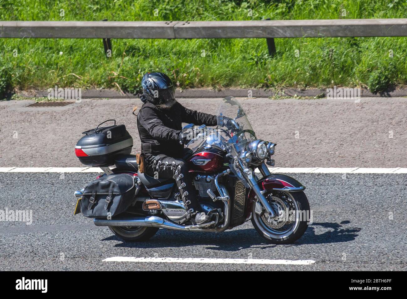 TRIUMPH Thunderbird LT: Motorbike rider; two wheeled transport ...