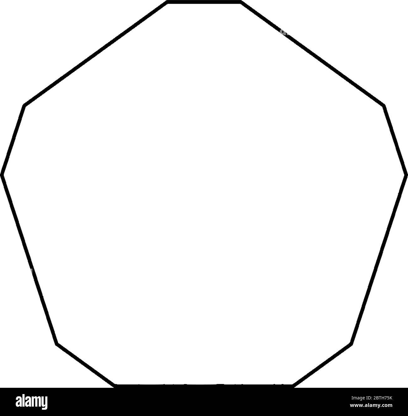 Twelve Sided Polygon, all sides are unequal in length and interior ...