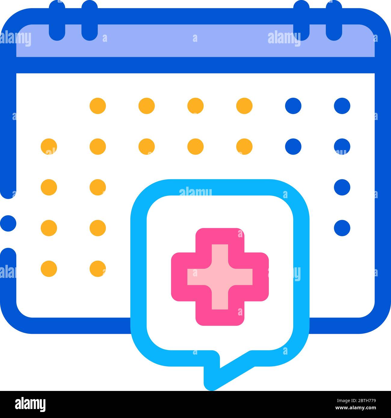 hospital visit calendar icon vector outline illustration Stock Vector ...