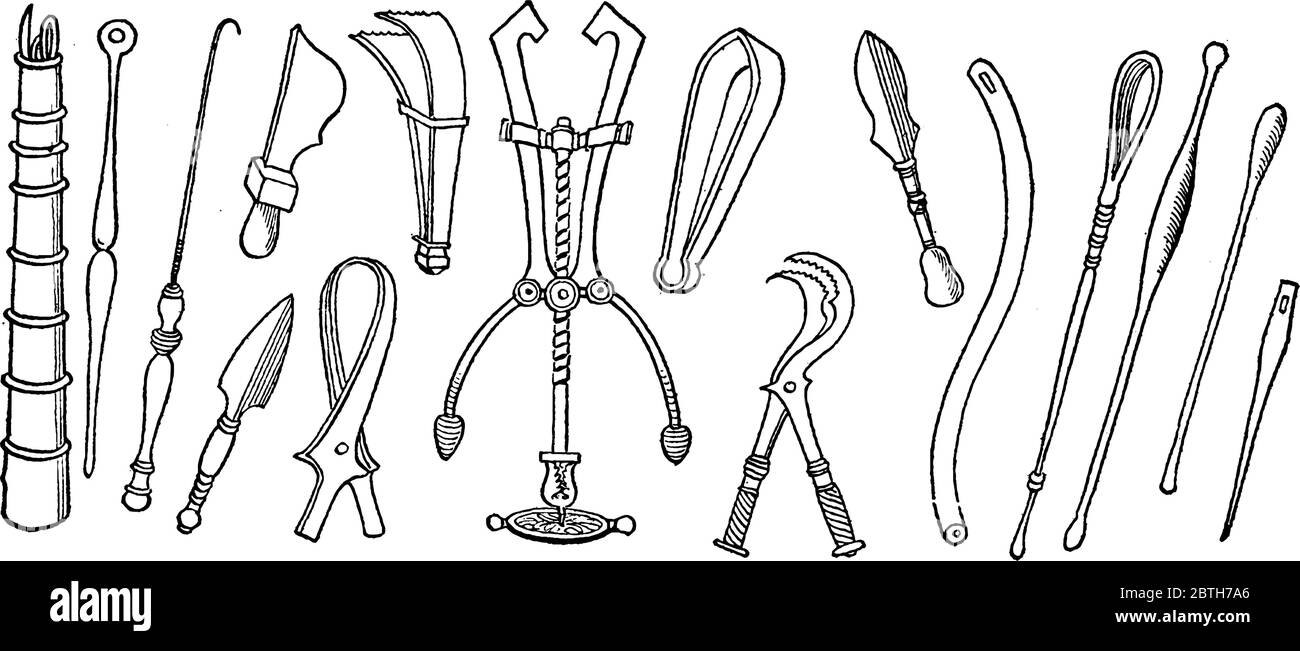 Vintage surgical instruments Stock Vector Images - Alamy
