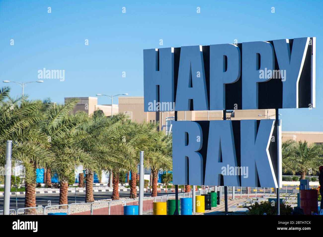 "RAK, RAK/UAE - 2/14/2020: Happy Ras al Khaimah Sign during an outdoor ...