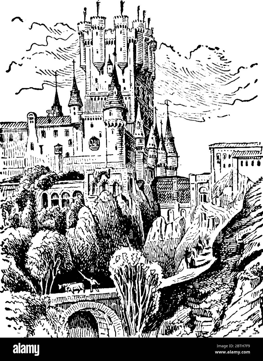 Building of a castle Cut Out Stock Images & Pictures - Alamy