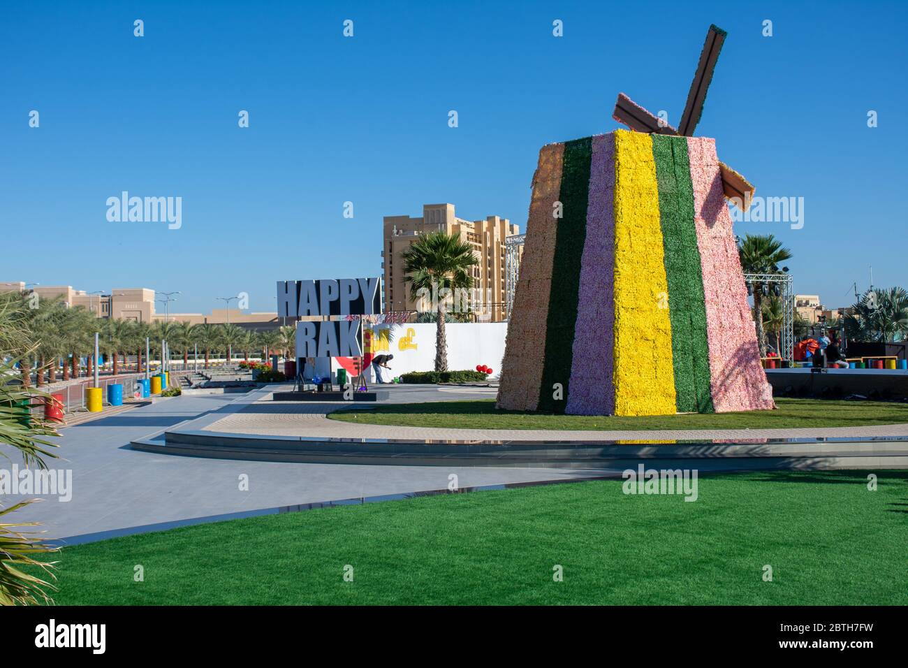 "RAK, RAK/UAE - 2/14/2020: Happy Ras al Khaimah Sign during an outdoor ...