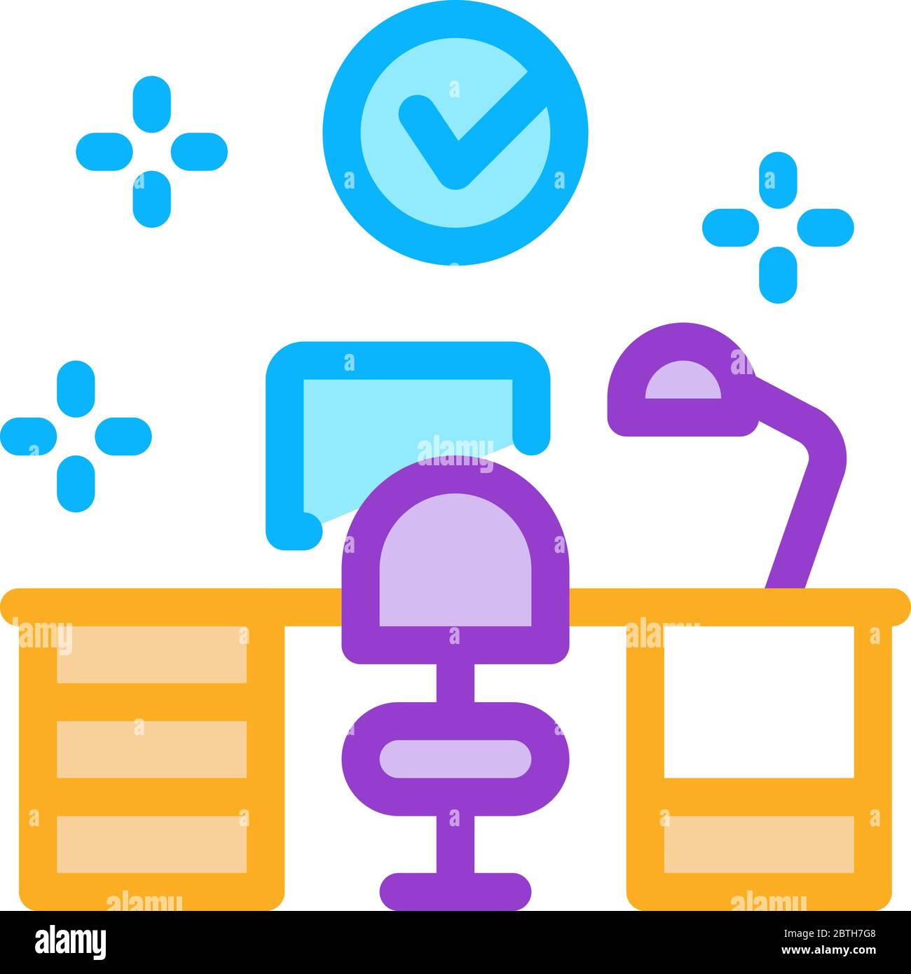 clean working room icon vector outline illustration Stock Vector Image ...