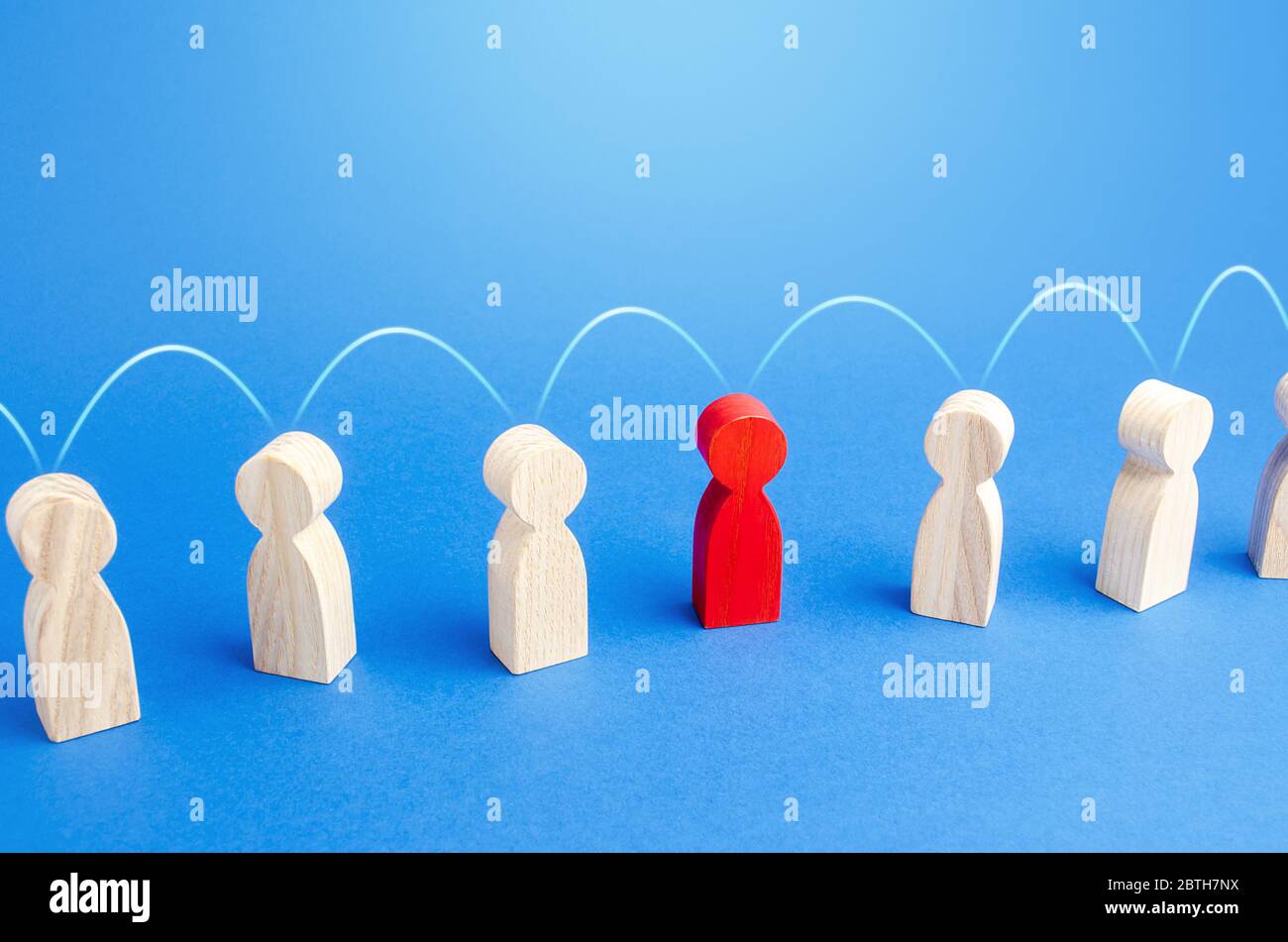 People are connected by connection links. Communication information ...