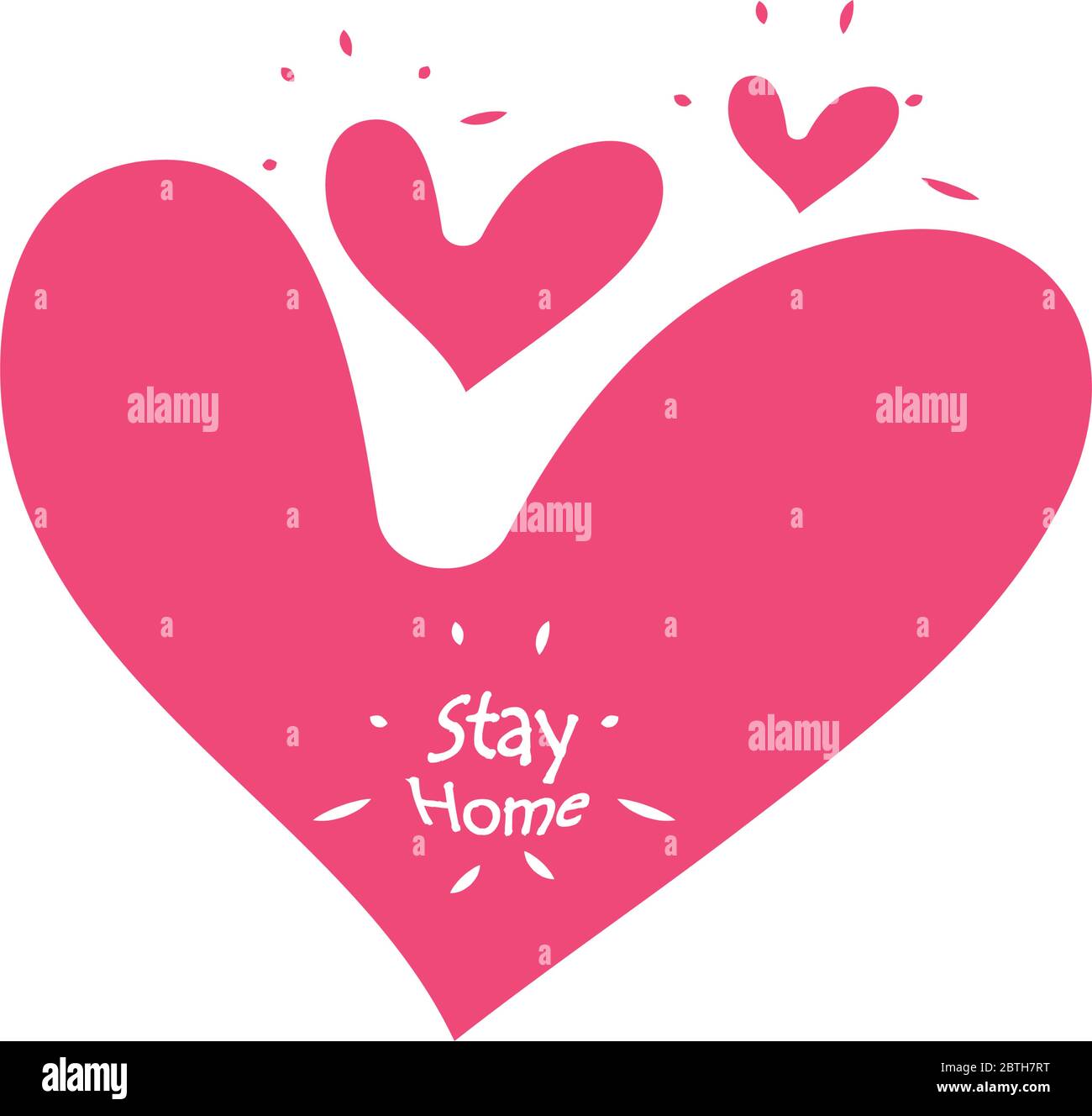 Stay positive text heart hi-res stock photography and images - Alamy