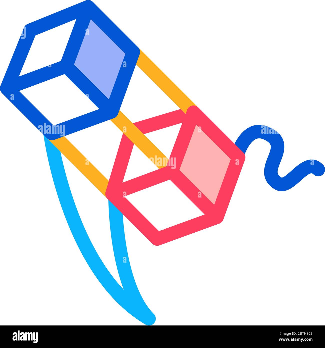 aerial cubes on string icon vector outline illustration Stock Vector ...