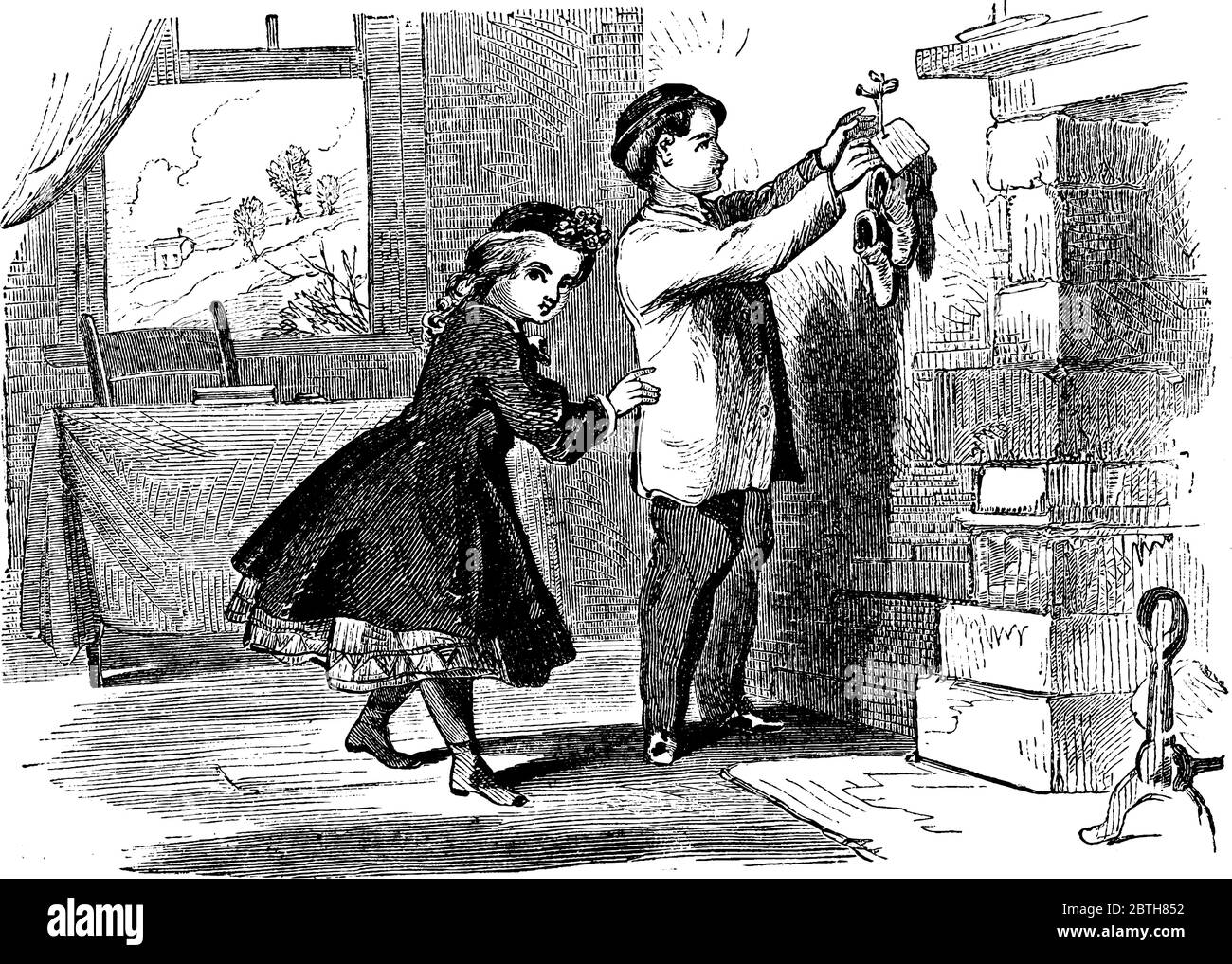 Children shoes illustration vintage Cut Out Stock Images & Pictures - Alamy