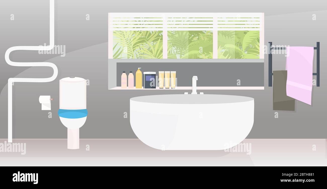 modern bathroom interior empty no people apartment with furniture ...
