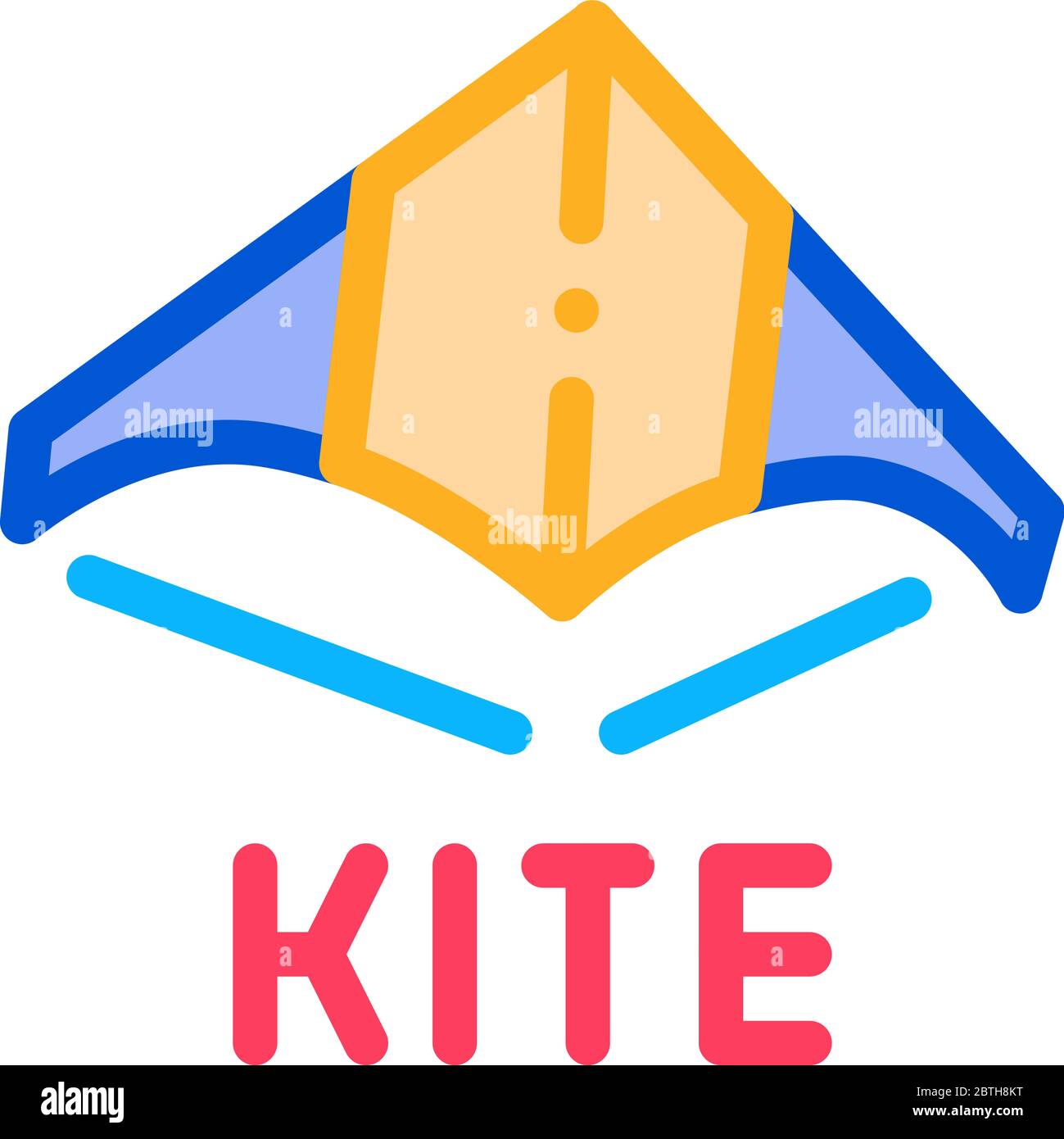 children kite icon vector outline illustration Stock Vector Image & Art ...