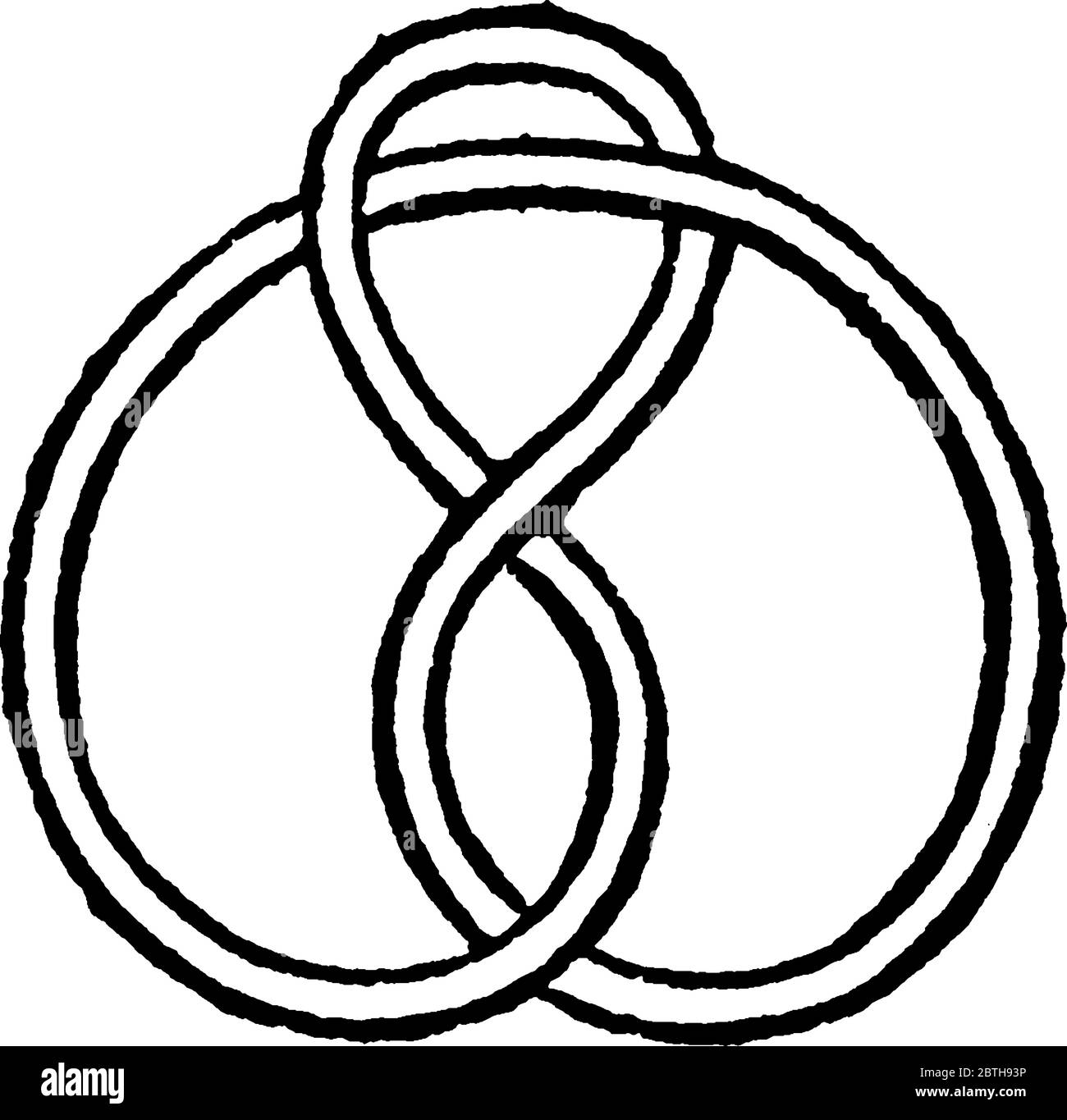 An illustration of a knot, vintage line drawing or engraving ...