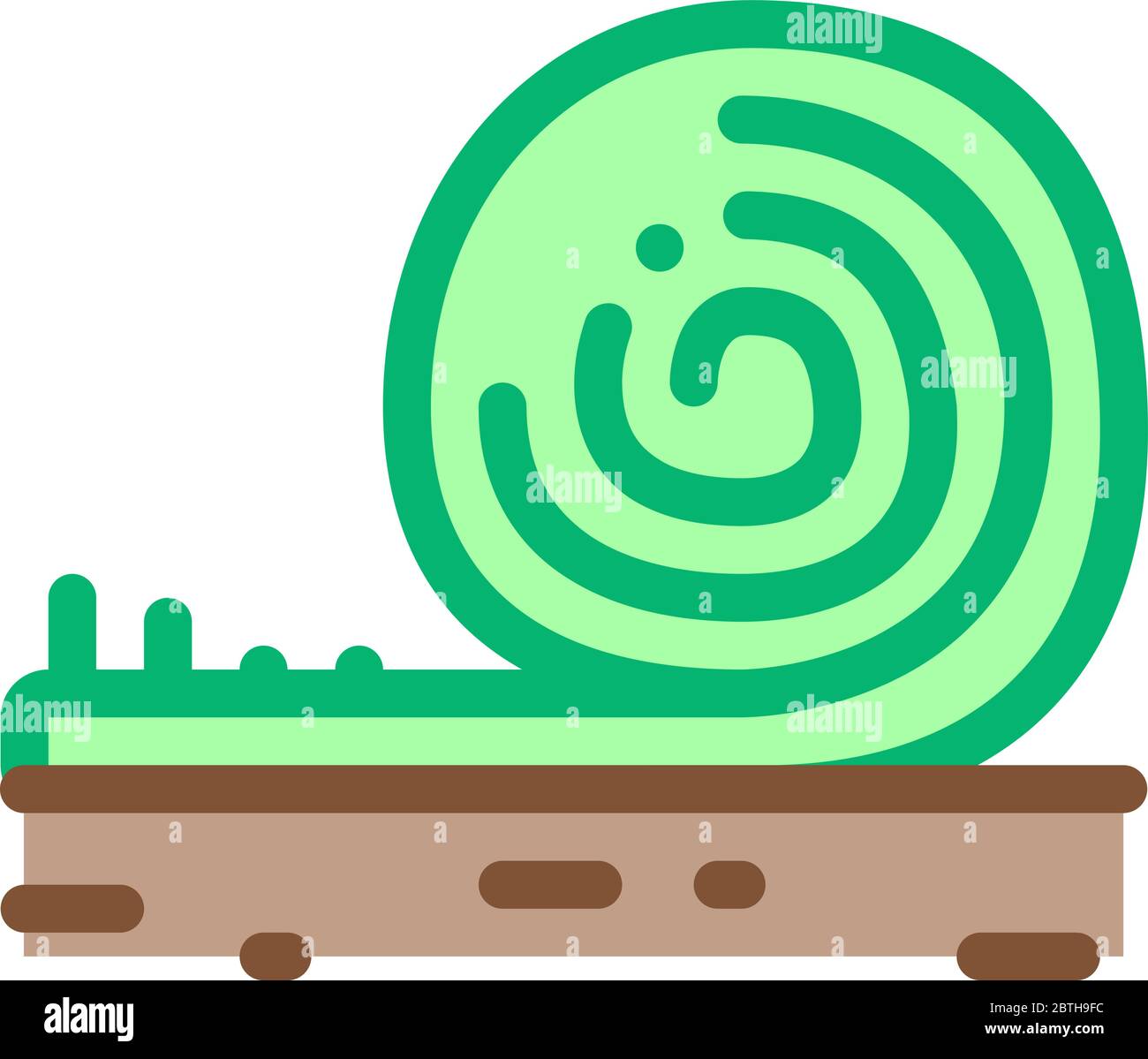 rolled artificial turf icon vector outline illustration Stock Vector ...