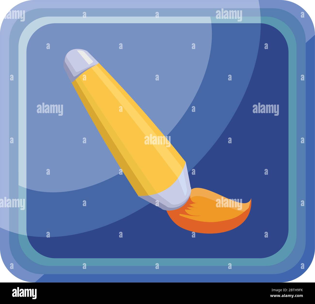 brush application icon on white background vector illustration design ...