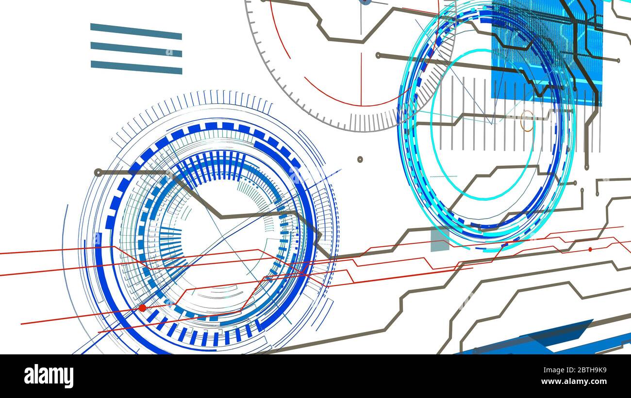 abstract technology background with circles Stock Photo - Alamy