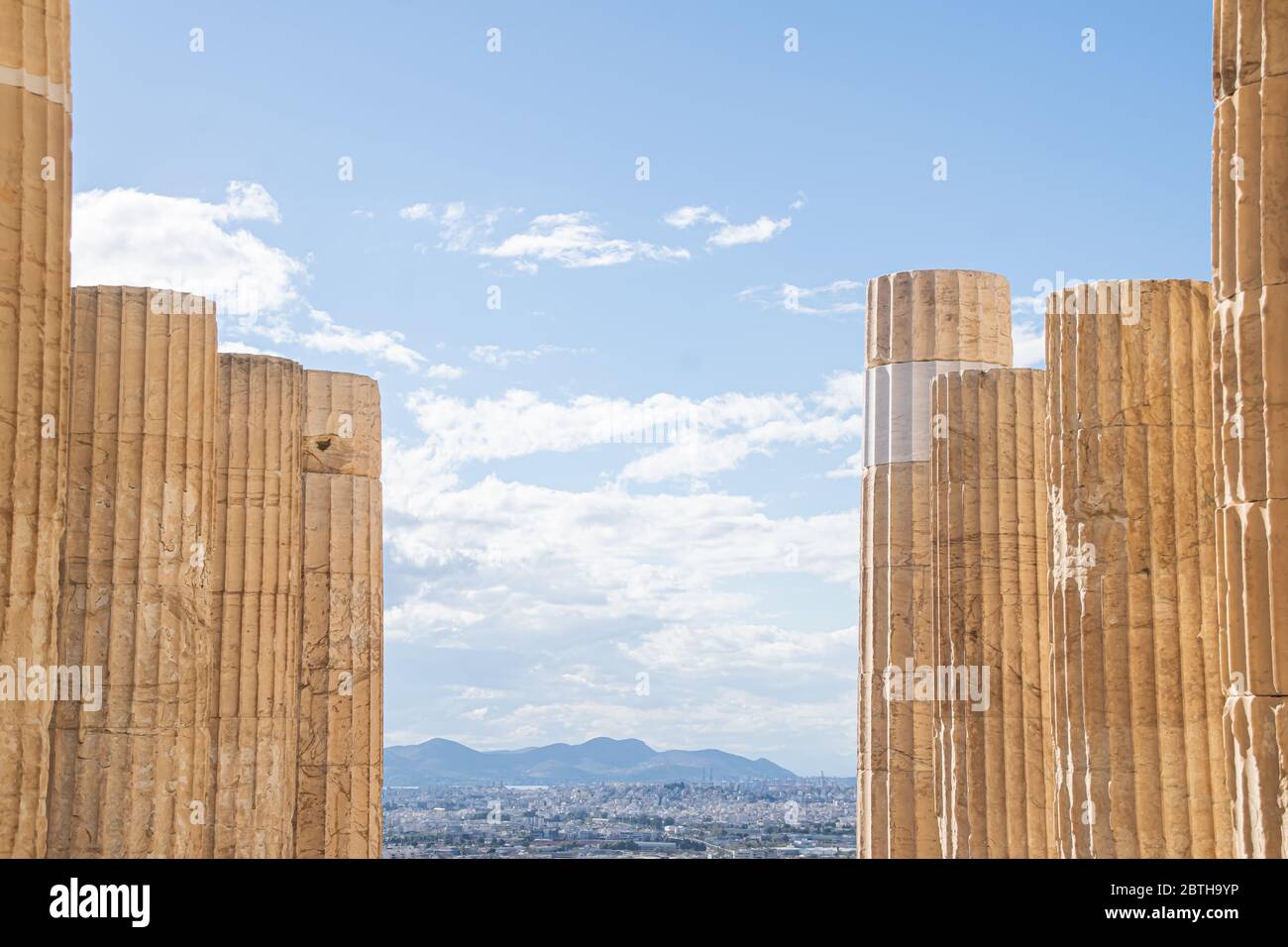 HISTORICAL COLUMNS AND ARCHITECTURE FROM ACROPOLIS, ATHENS Stock Photo ...