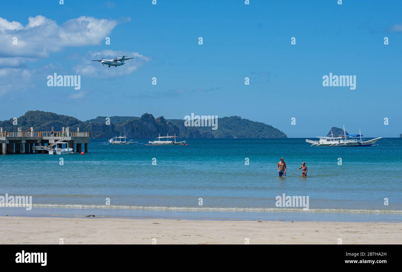 PANORAMIC LANDSCAPE, BEACH VIEW FROM PHILIPPINES, PALAWAN, 2019 Stock ...