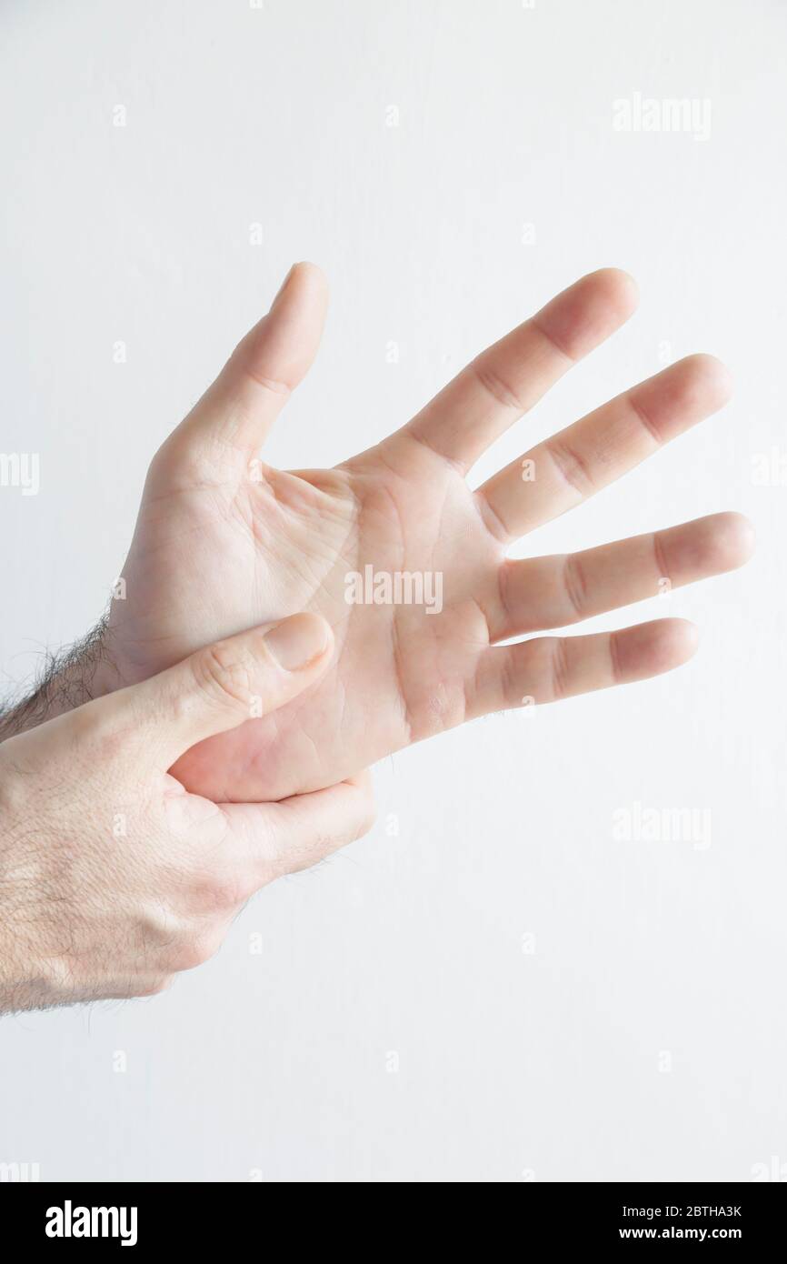 Hand wearing gloves and liquid soap to protect ourselves from sars ...