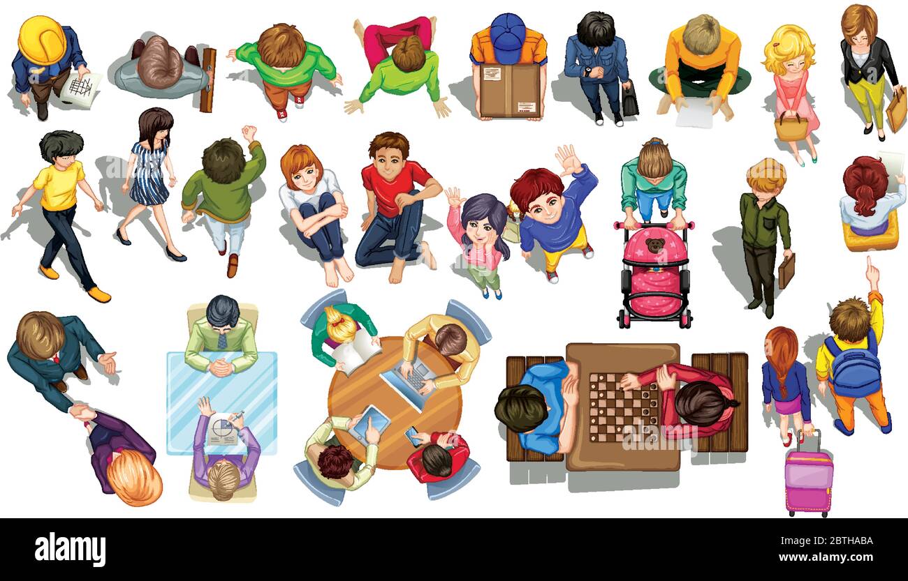 Above view active Stock Vector Images - Alamy